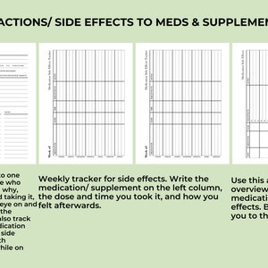 Printable Medication Supplements Bundle: Daily, Weekly, Monthly ...