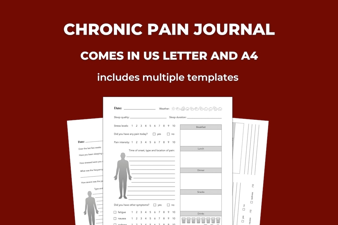 Printable Bundle for Daily Chronic Pain, Including Pain Frequency and ...