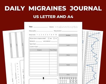 Migraine Tracker Printable Migraine Journal Migraine Log - Etsy