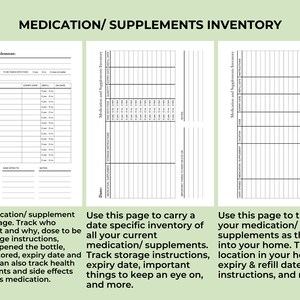 Printable Medication Supplements Bundle: Daily, Weekly, Monthly ...