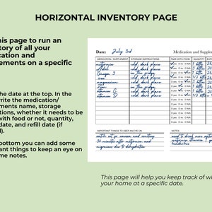 Printable Medication and Supplements Inventory Tracker, Medicine Log ...