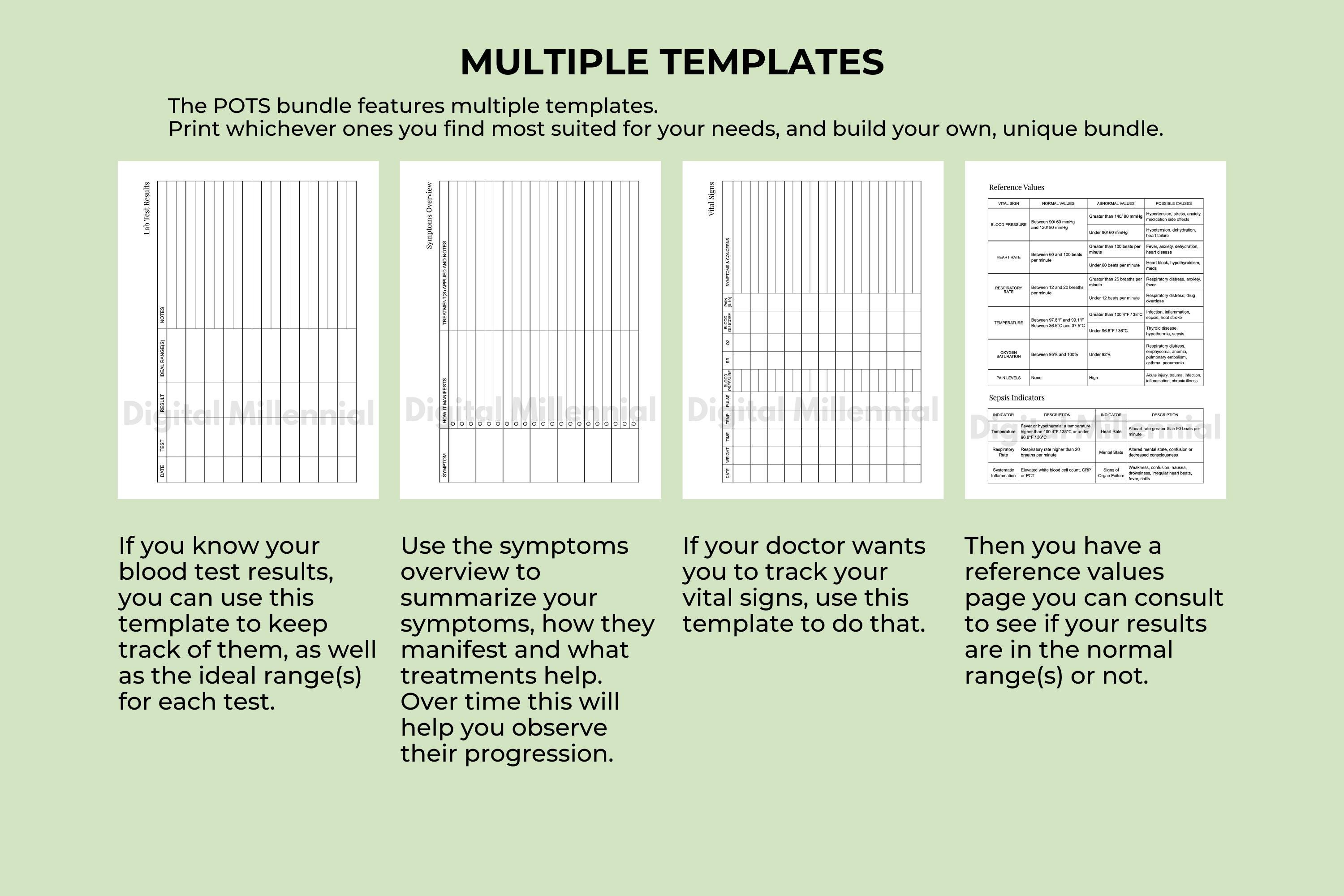 Printable POTS Journal for Monitoring Your Symptoms and Lifestyle ...