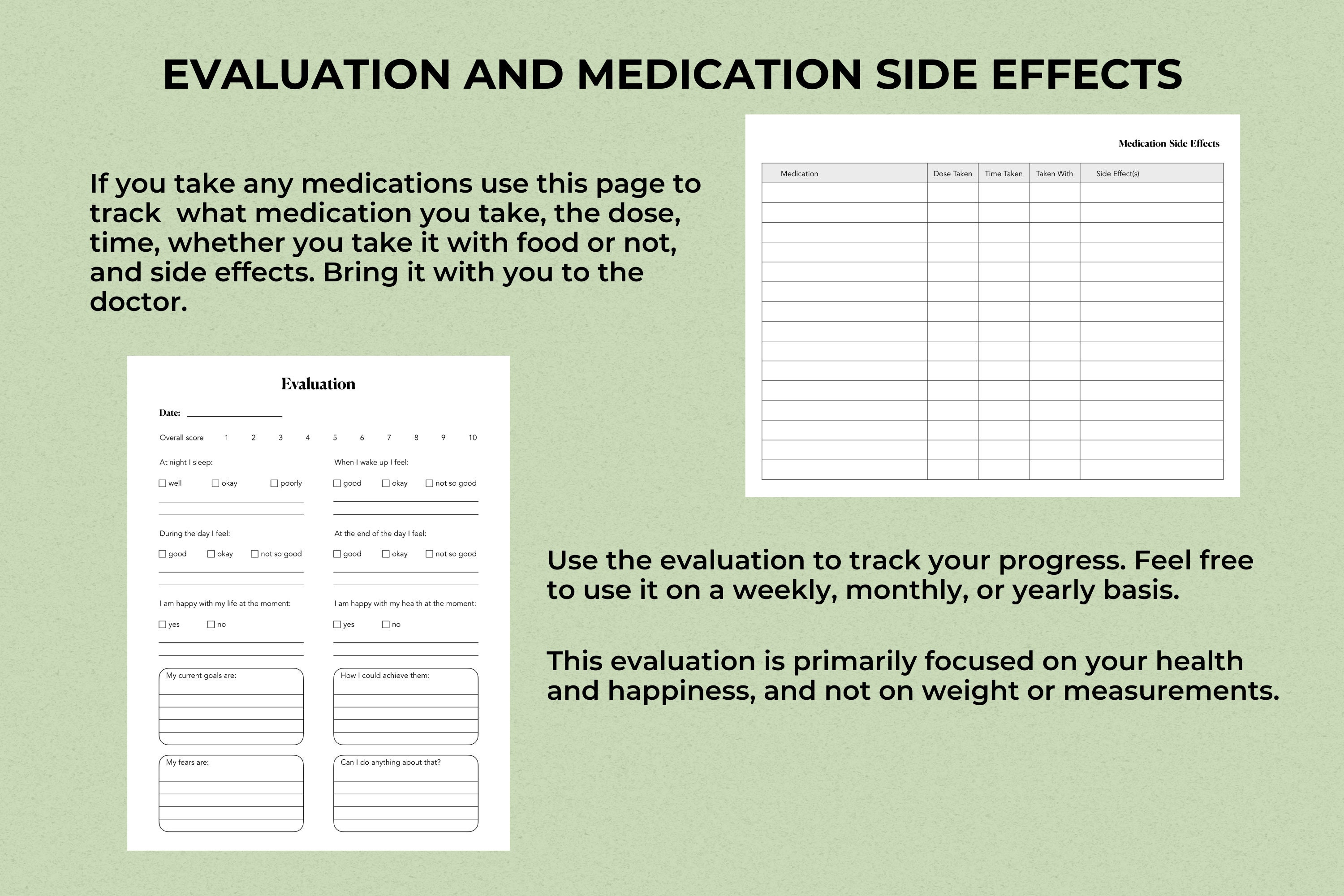 Printable Eating Disorder Recovery Journal for Anorexia, Bulimia ...