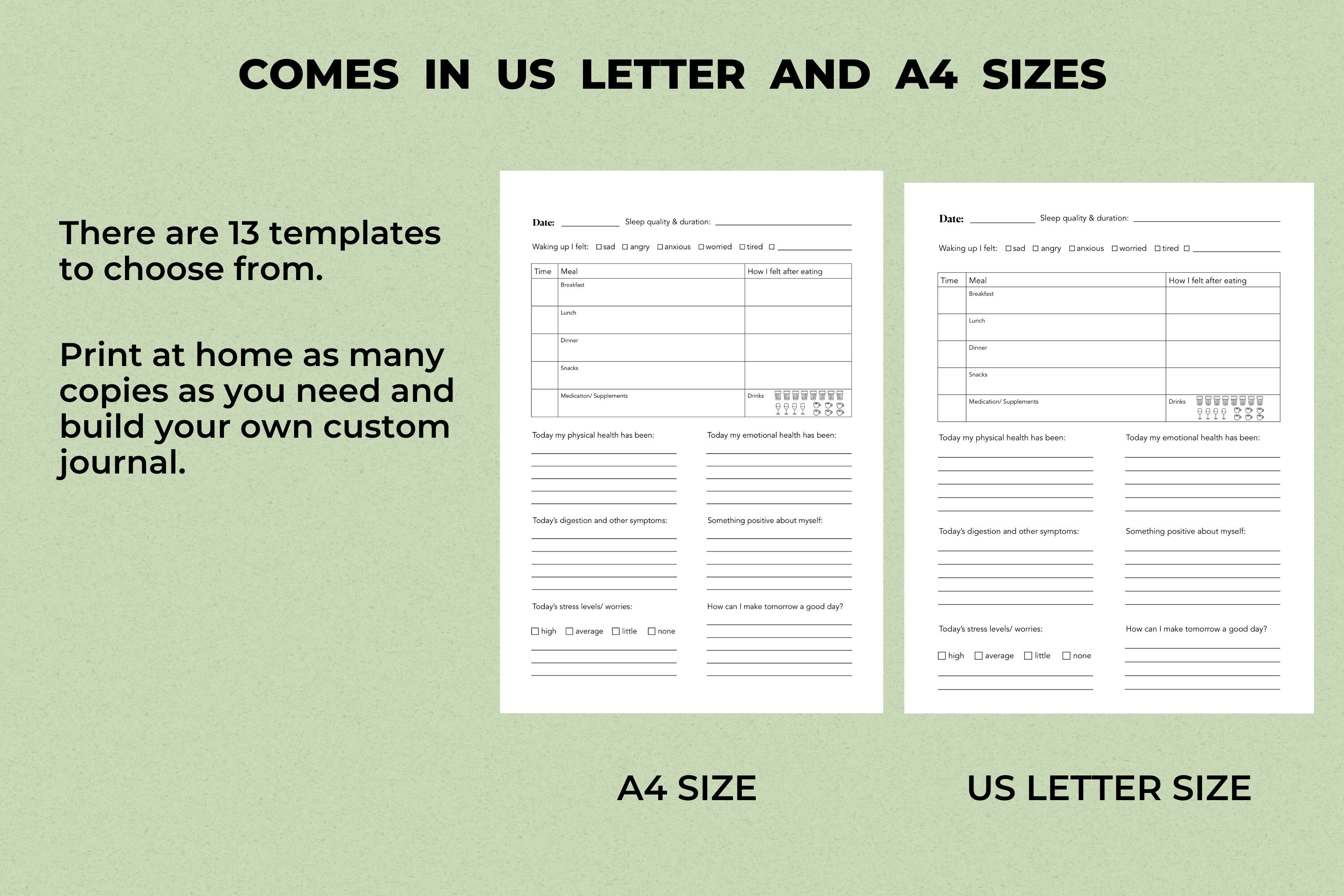 Printable Eating Disorder Recovery Journal for Anorexia, Bulimia ...