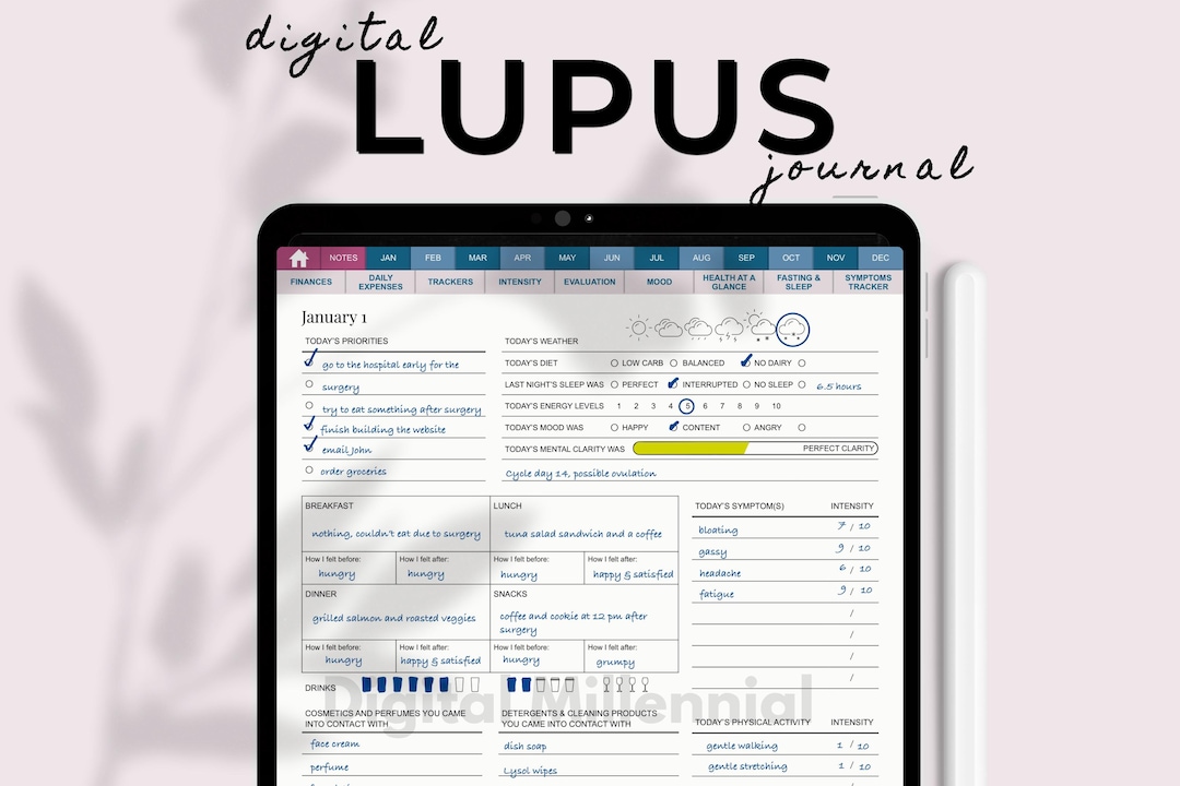 Digital Lupus Journal for Tracking Your Physical, Emotional Symptoms ...