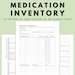 Printable Medication and Supplements Inventory Tracker, Medicine Log ...
