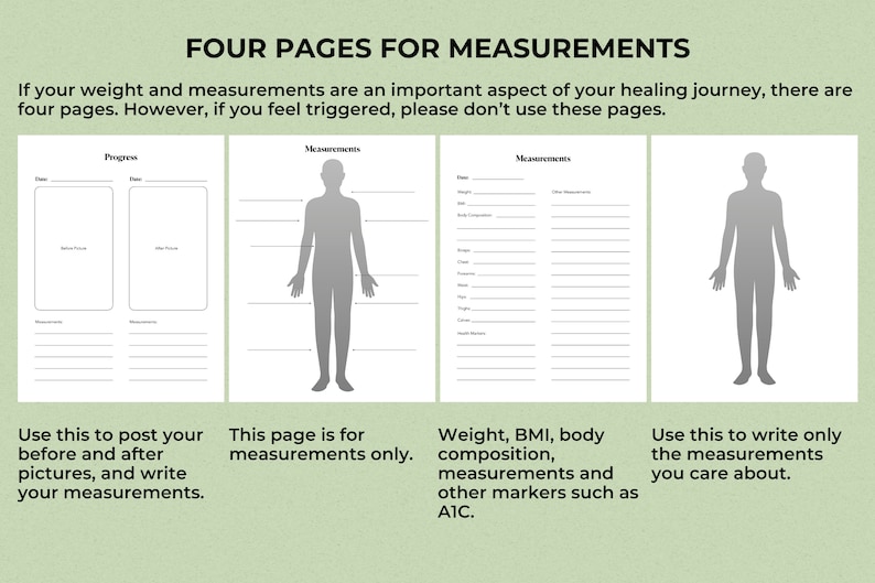 Printable Eating Disorder Recovery Journal for Anorexia, Bulimia ...