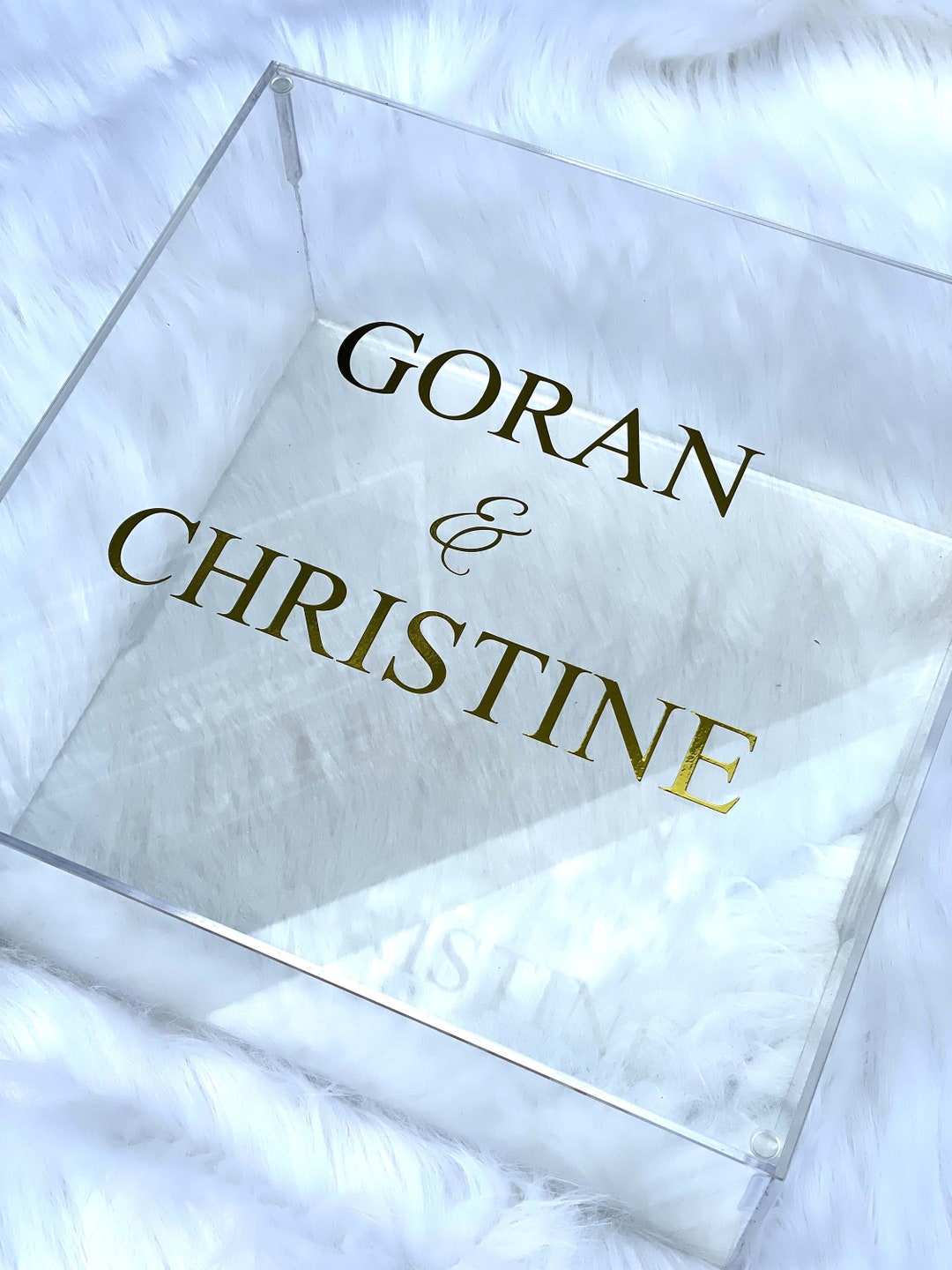 Large Acrylic Personalised Keepsake Box, Christening Box, Greek ...