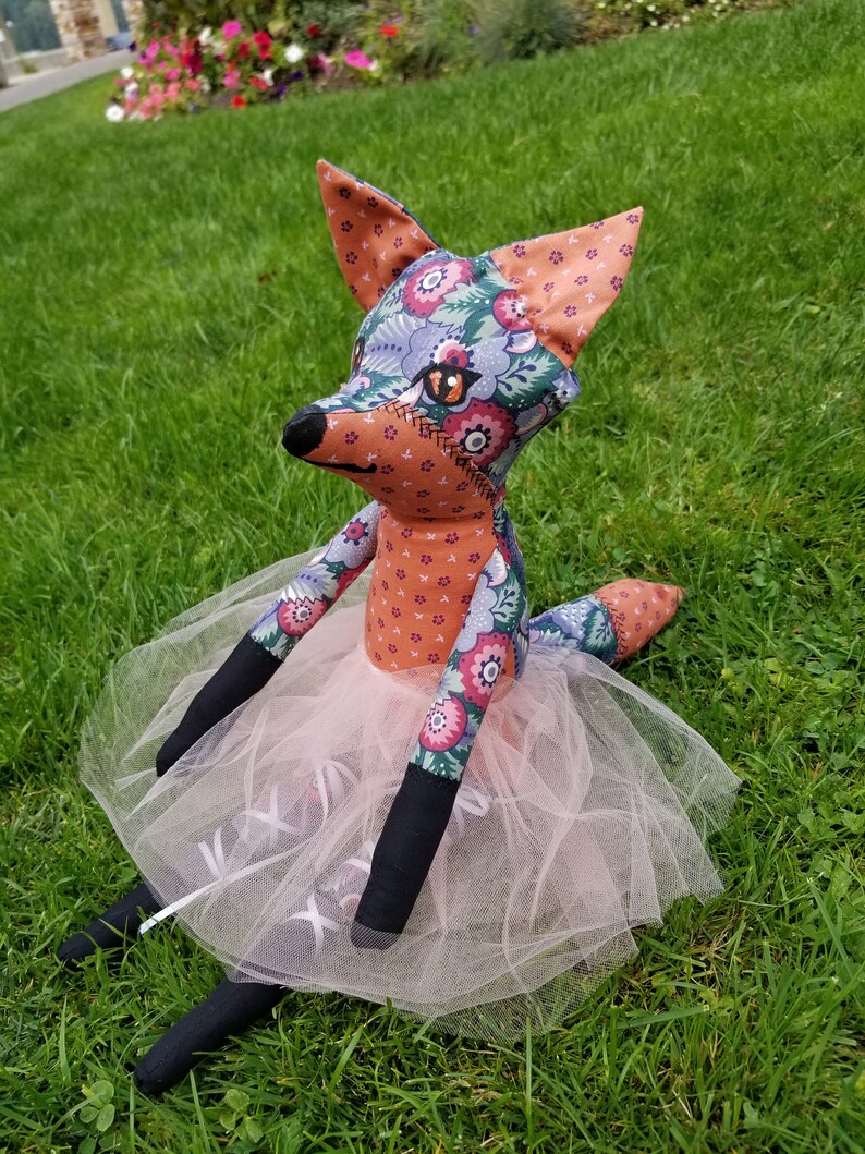 Fox Doll Fox Ballerina Fox Toy Fox Nursery Decor Girl Nursery Decor Fox ...