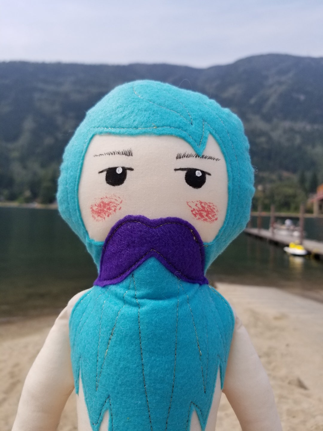 Merman Doll, Merboy, Mermaid, Bearded Merman, Fantasy, Magical Doll ...