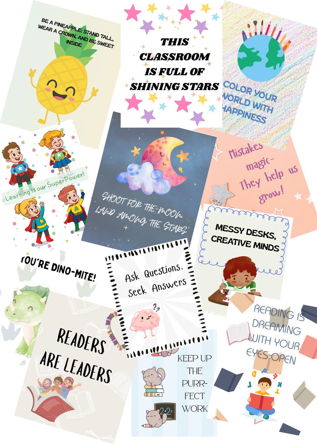 Classroom Motivational Quote Posters | Printable Wall Art for Teachers ...