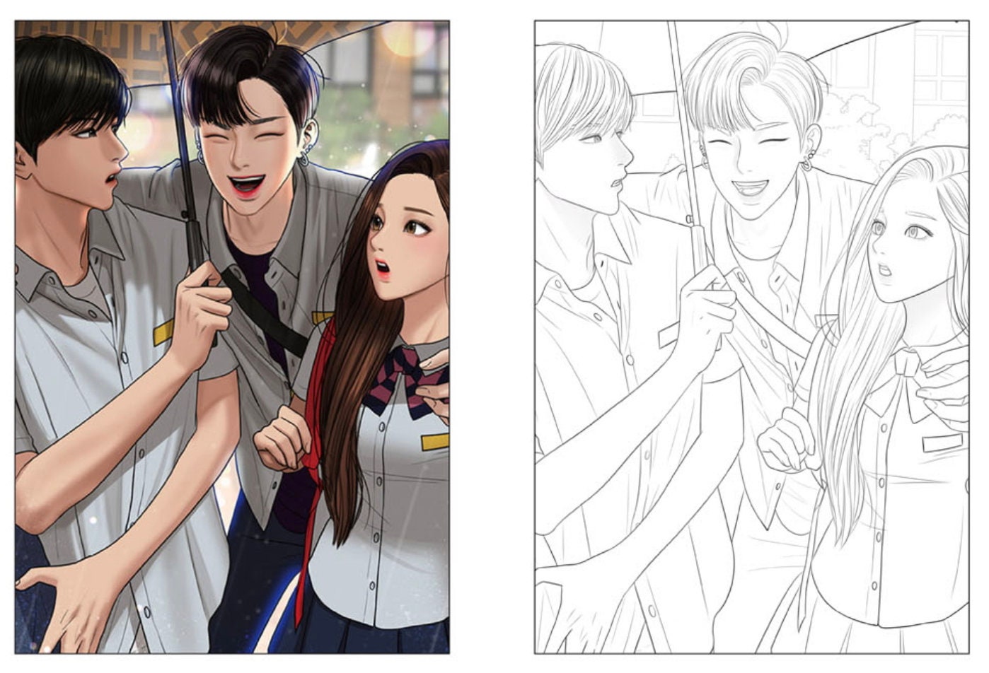 True Beauty korean Webtoon Comic Manwha Coloring Book | Etsy Canada