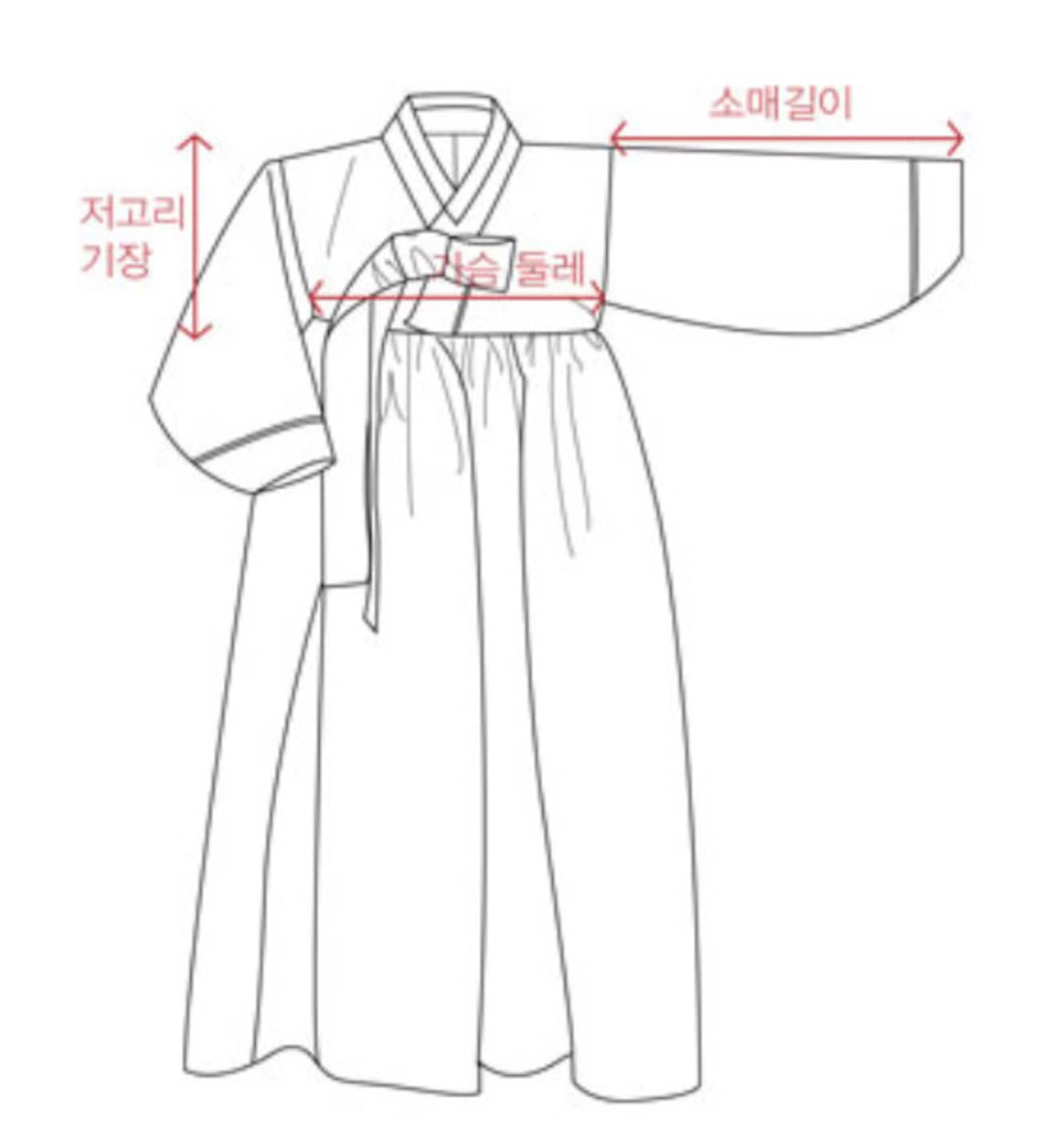 Korean Traditional Women HANBOK Pattern Sheet - Etsy