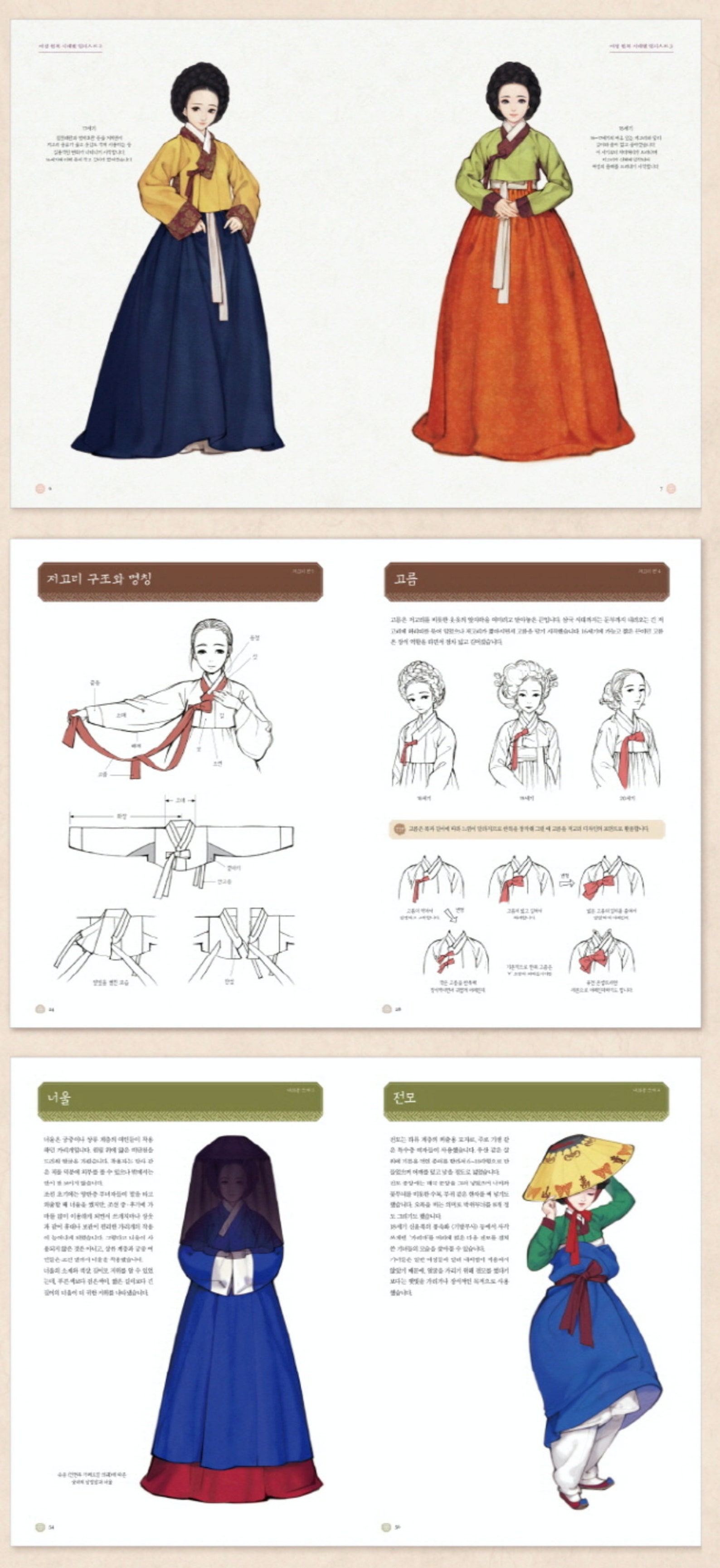 Hanbok Story drawing Guide by Woo Na Young Korea Traditional - Etsy
