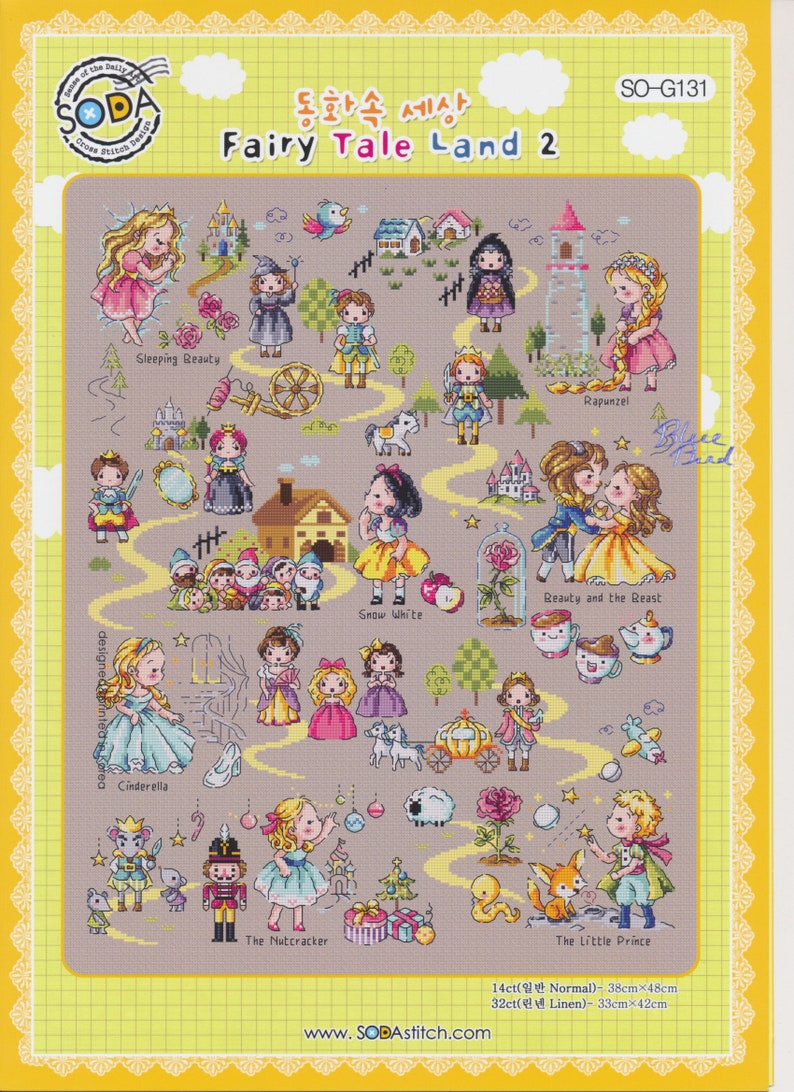 Fairy Tale Land No.1-g130 and No.2-g131 Counted Cross Stitch - Etsy