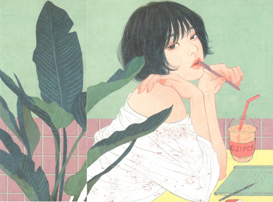 Touch by Zipcy Couple Illustrations Book | Etsy