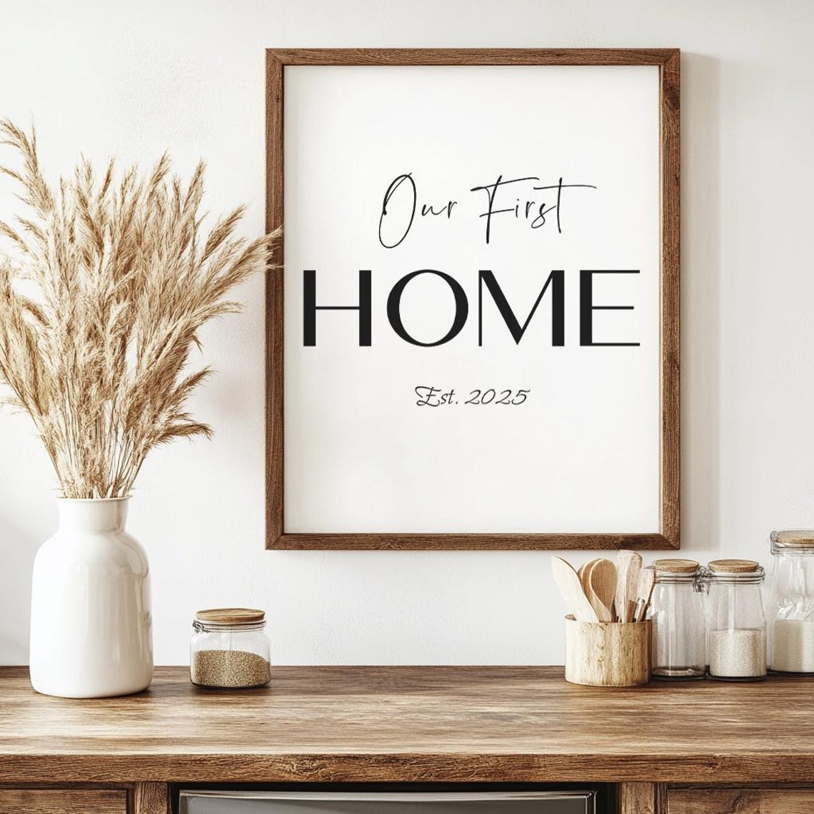 Our First Home Wall Art First House Sign, Est Years 2022 to 2025, Home ...