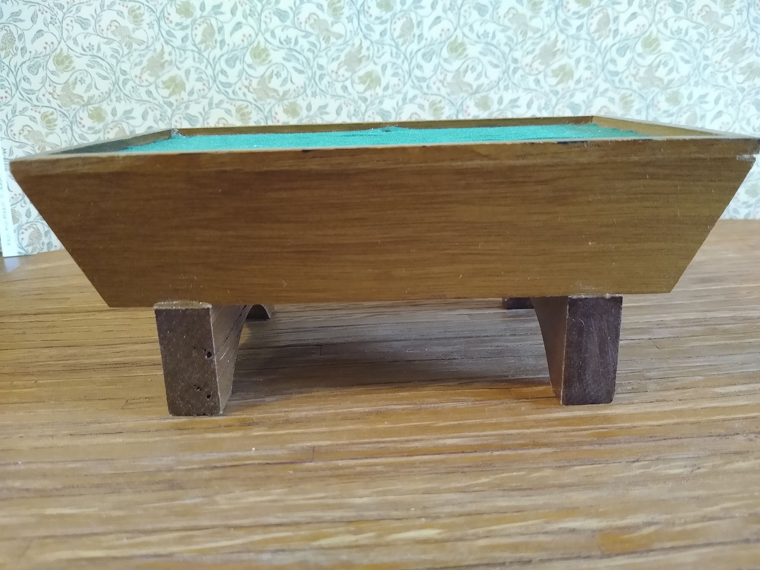 Solid Wood Vintage Dollhouse Pool Table With Chairs - Etsy