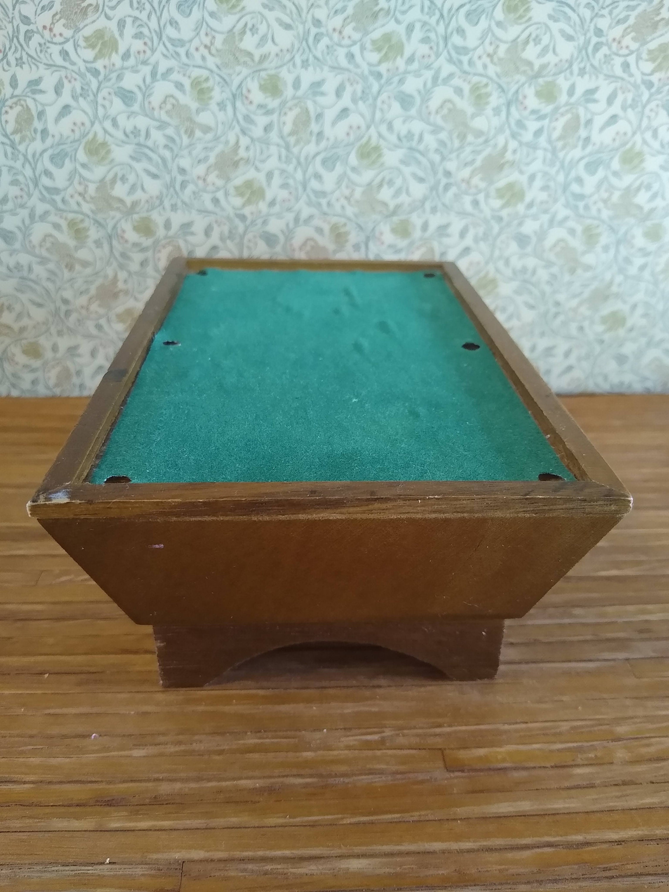 Solid Wood Vintage Dollhouse Pool Table With Chairs - Etsy