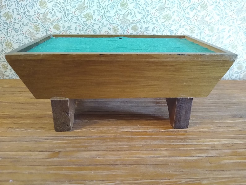 Solid Wood Vintage Dollhouse Pool Table With Chairs - Etsy