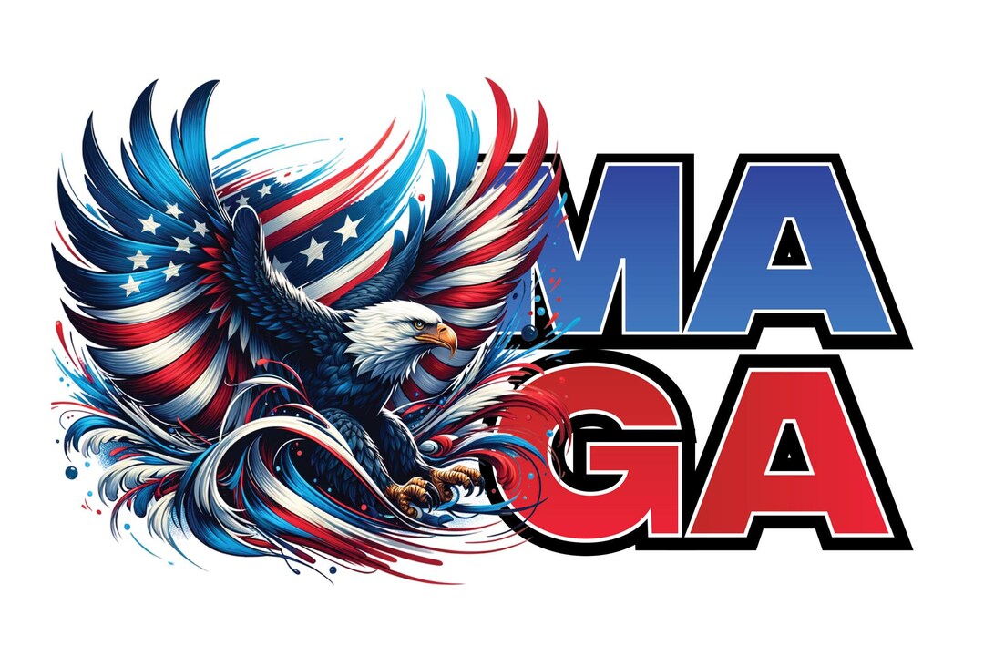 MAGA T Shirt Donald Trump Patriotic USA Digital Art Make America Great ...