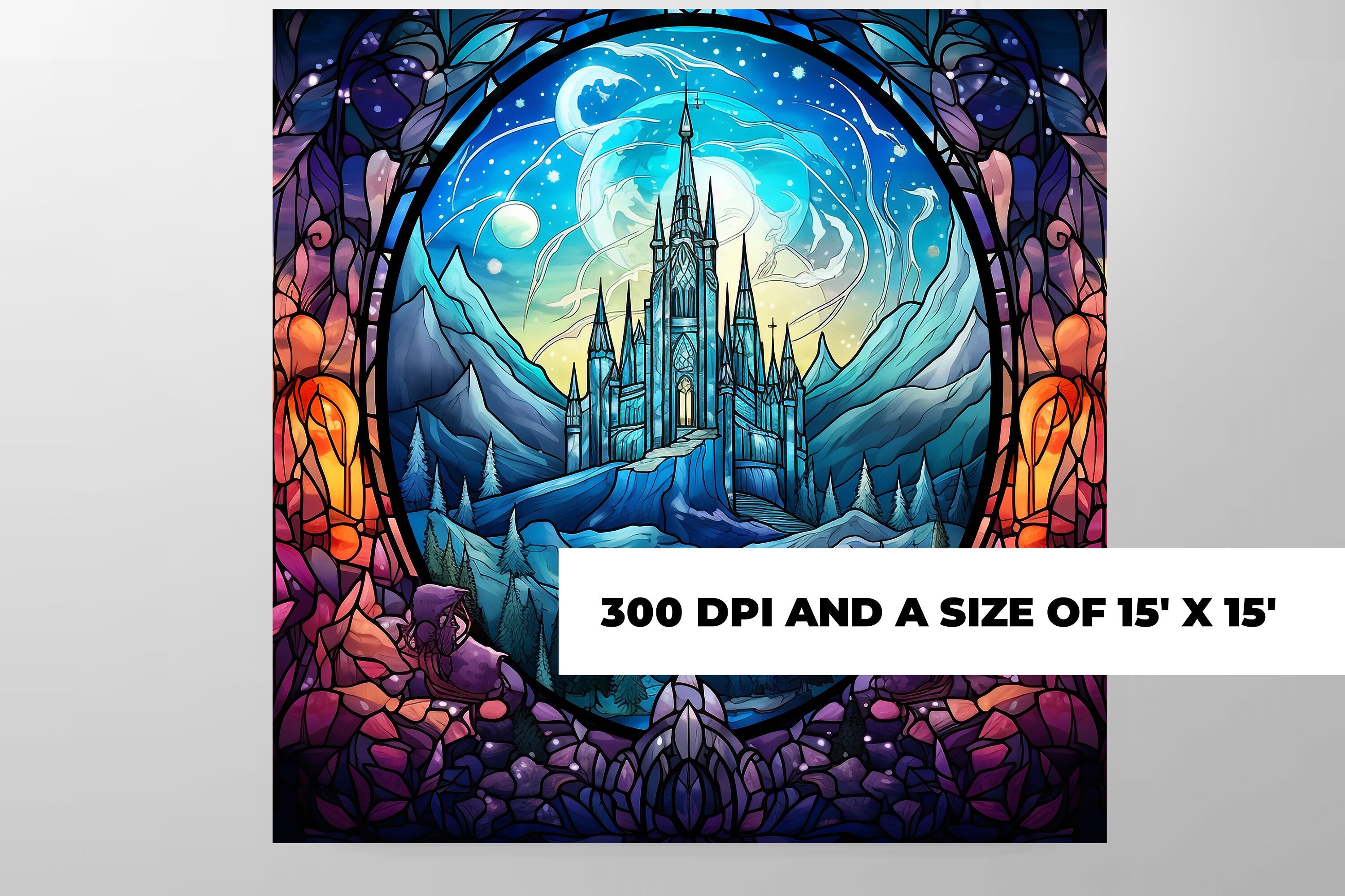 Best Stained Glass Window Pattern Bundle Digital, Watercolor, Scrapbook ...