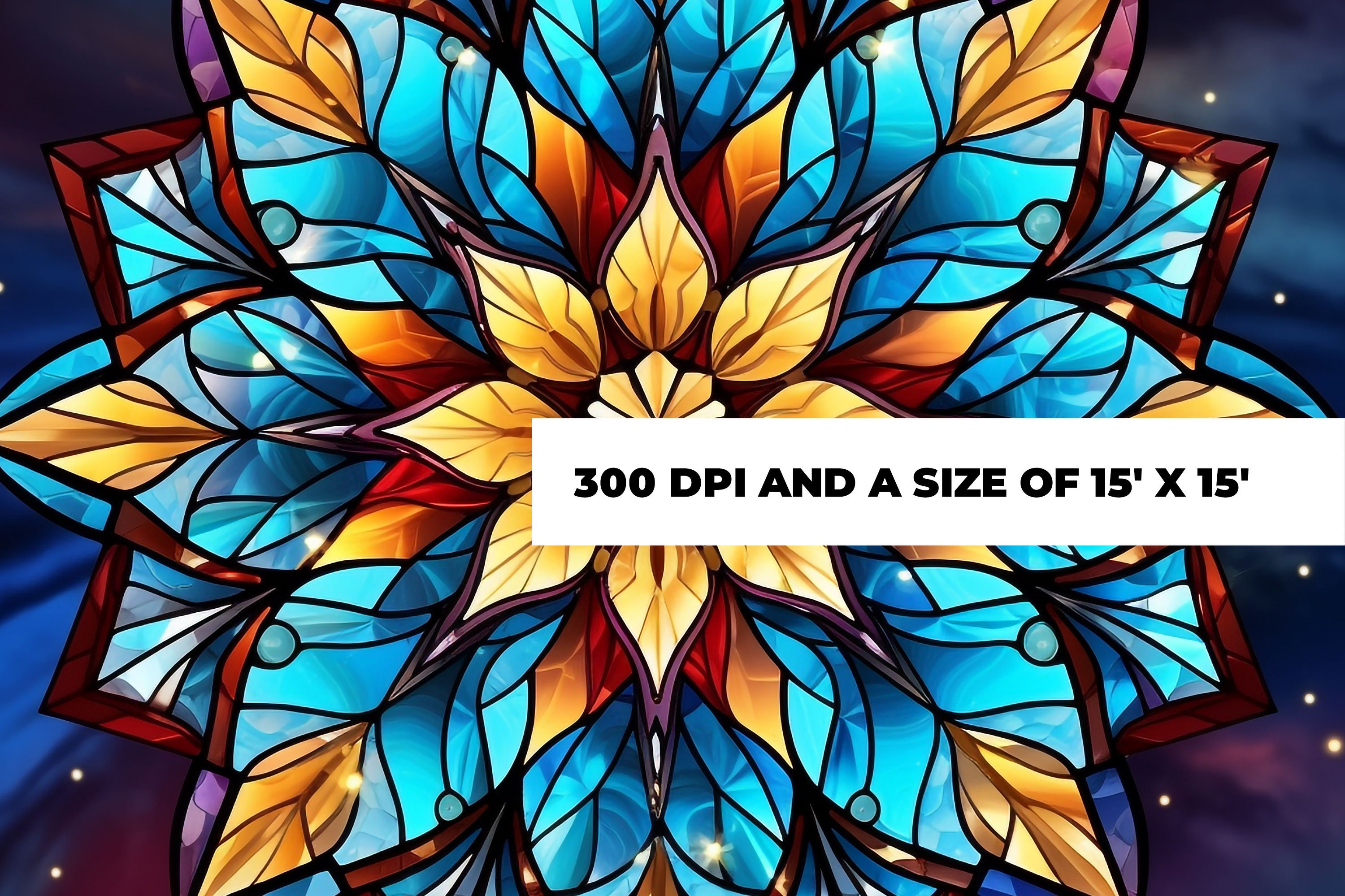 Best Stained Glass Window Pattern Bundle Digital, 16 Images, Scrapbook ...