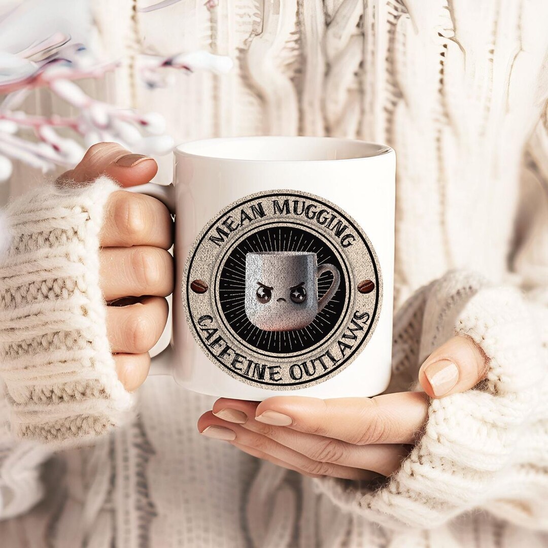Mean Mugging Coffee Mug: Funny Angry Face Ceramic Cup - Etsy