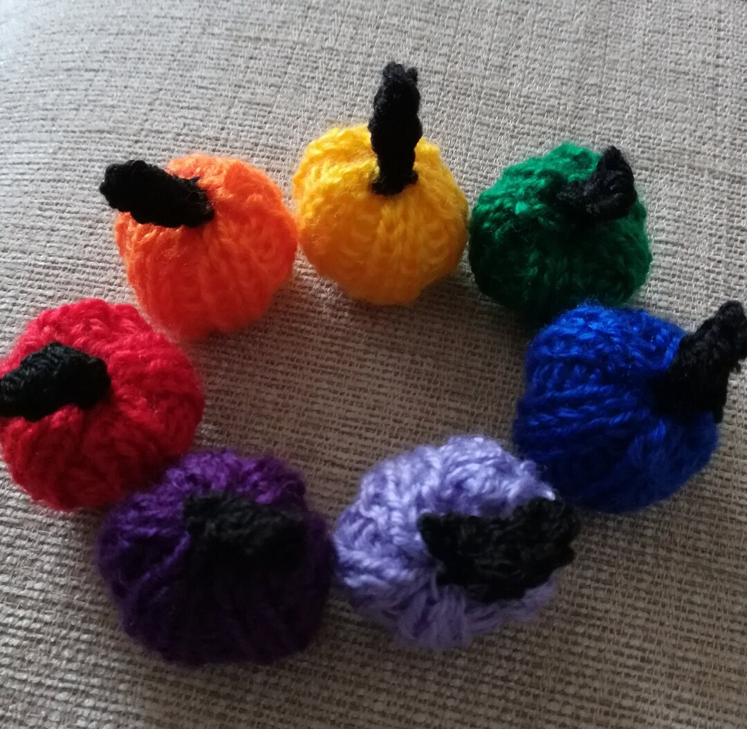 Lovely Mini Pumpkin Set in the Shade of a Rainbow Includes the 7 ...