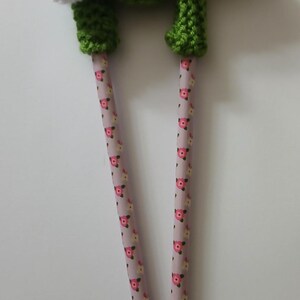 Set of Two Lovely Flower Pencil Toppers Lovely Hand Crochet Flower and ...