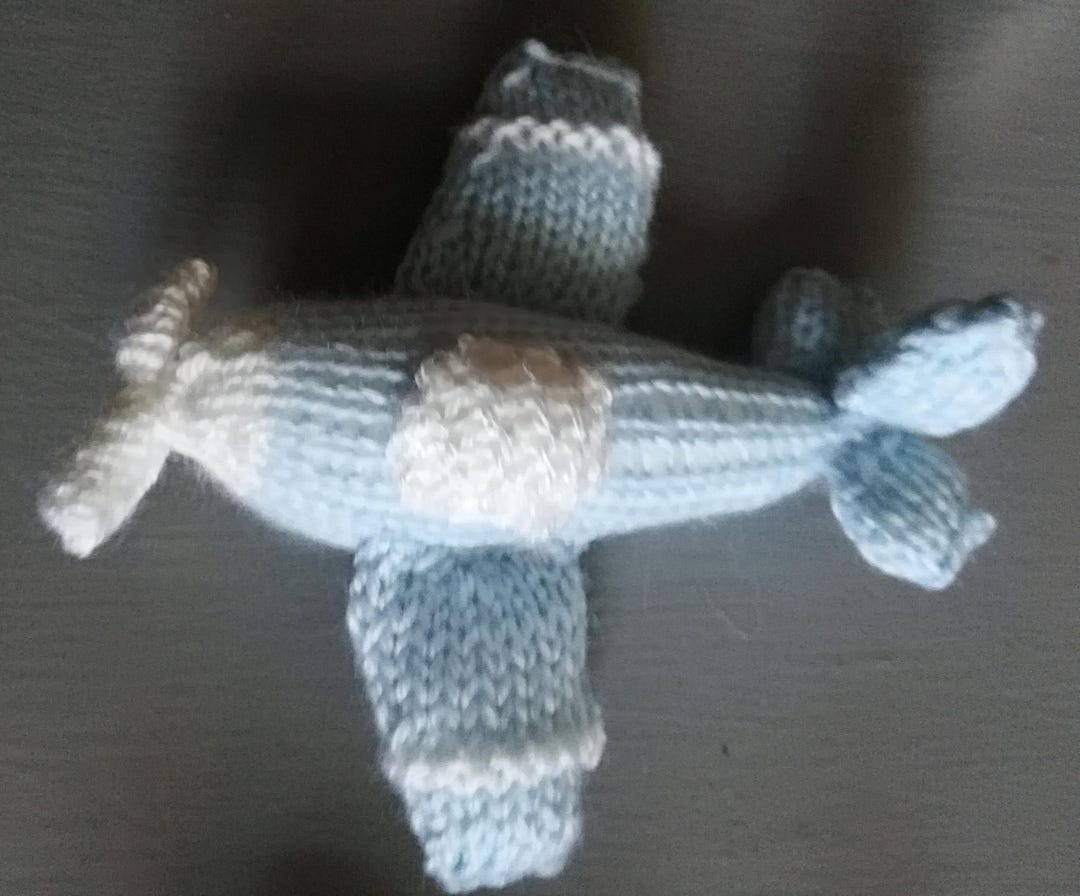 Airplane Hand Knitted Planes Set of One or Two Great for Safe Child's ...
