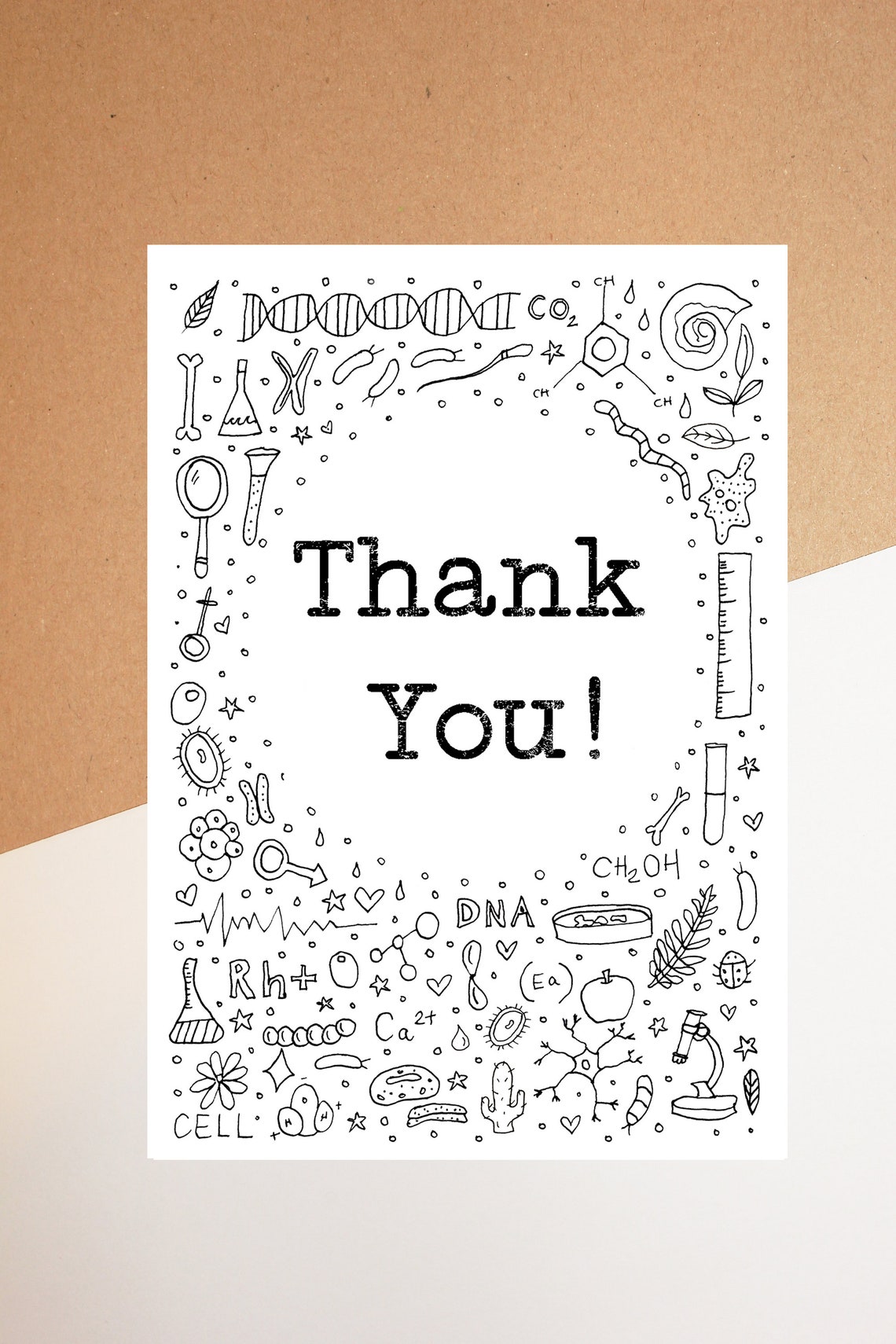Personalisable Biology Teacher/tutor/thank You - Etsy