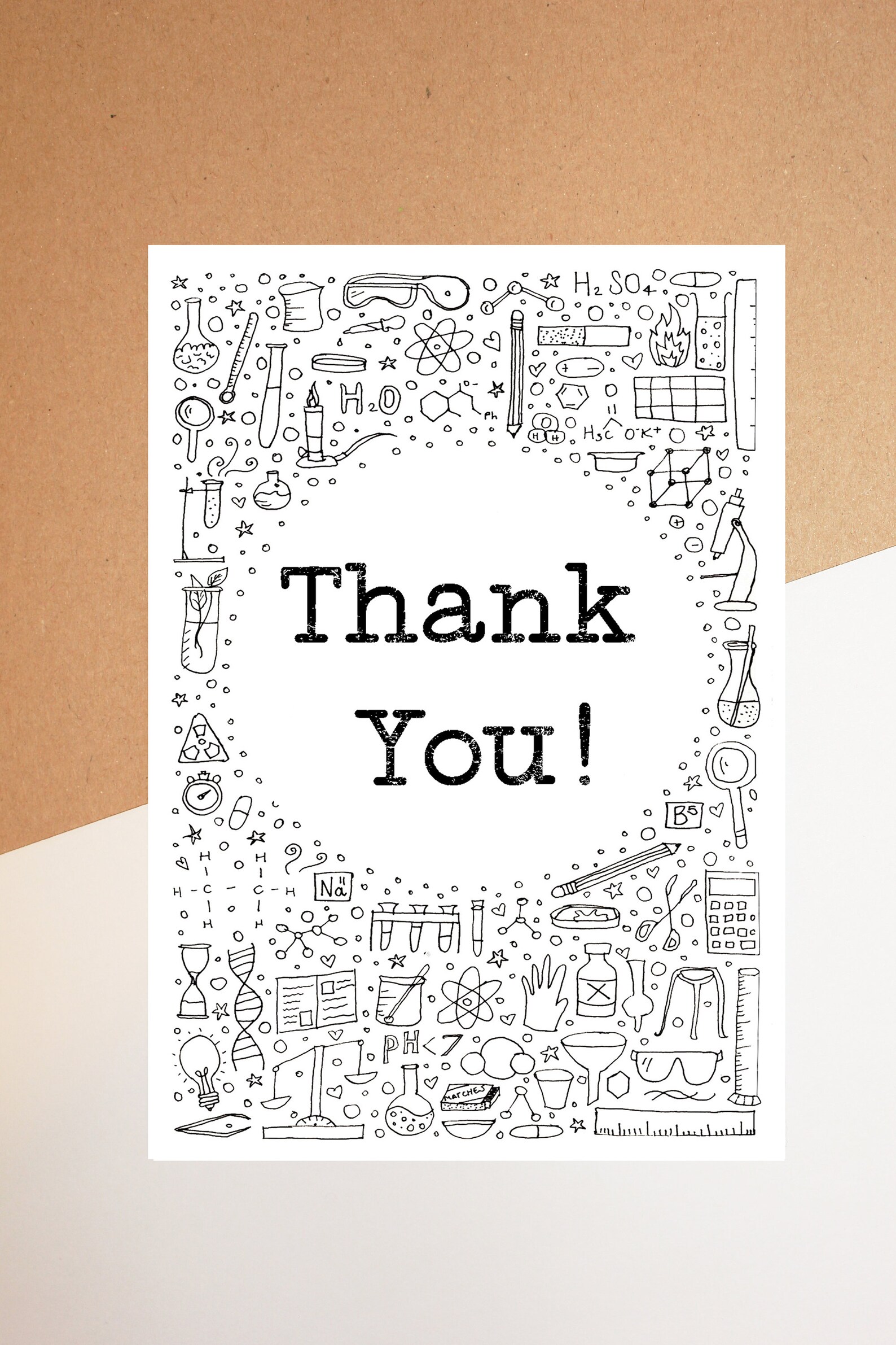 Personalisable Chemistry Science Teacher thank you | Etsy