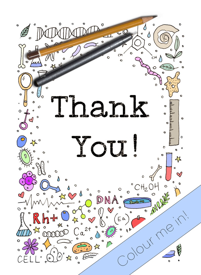 Personalisable Biology Teacher/tutor/thank You Card/congratulations/end ...