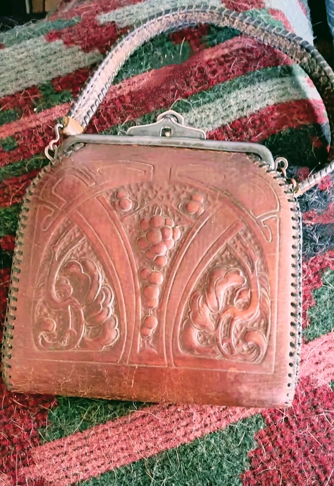 Leather Pocket Book Purse Tooled Leather With Coin Purse. Circa 1920 ...