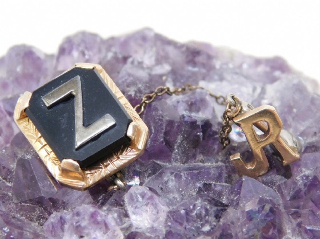 14K Yellow Gold Zeta Sorority/fraternity Pin - Etsy