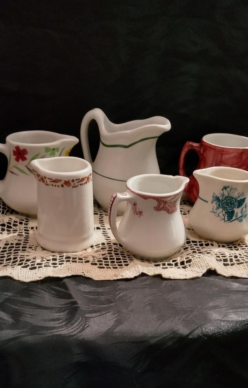 Creamers and Pitcher From Various Restaurants Restaurant Ware - Etsy