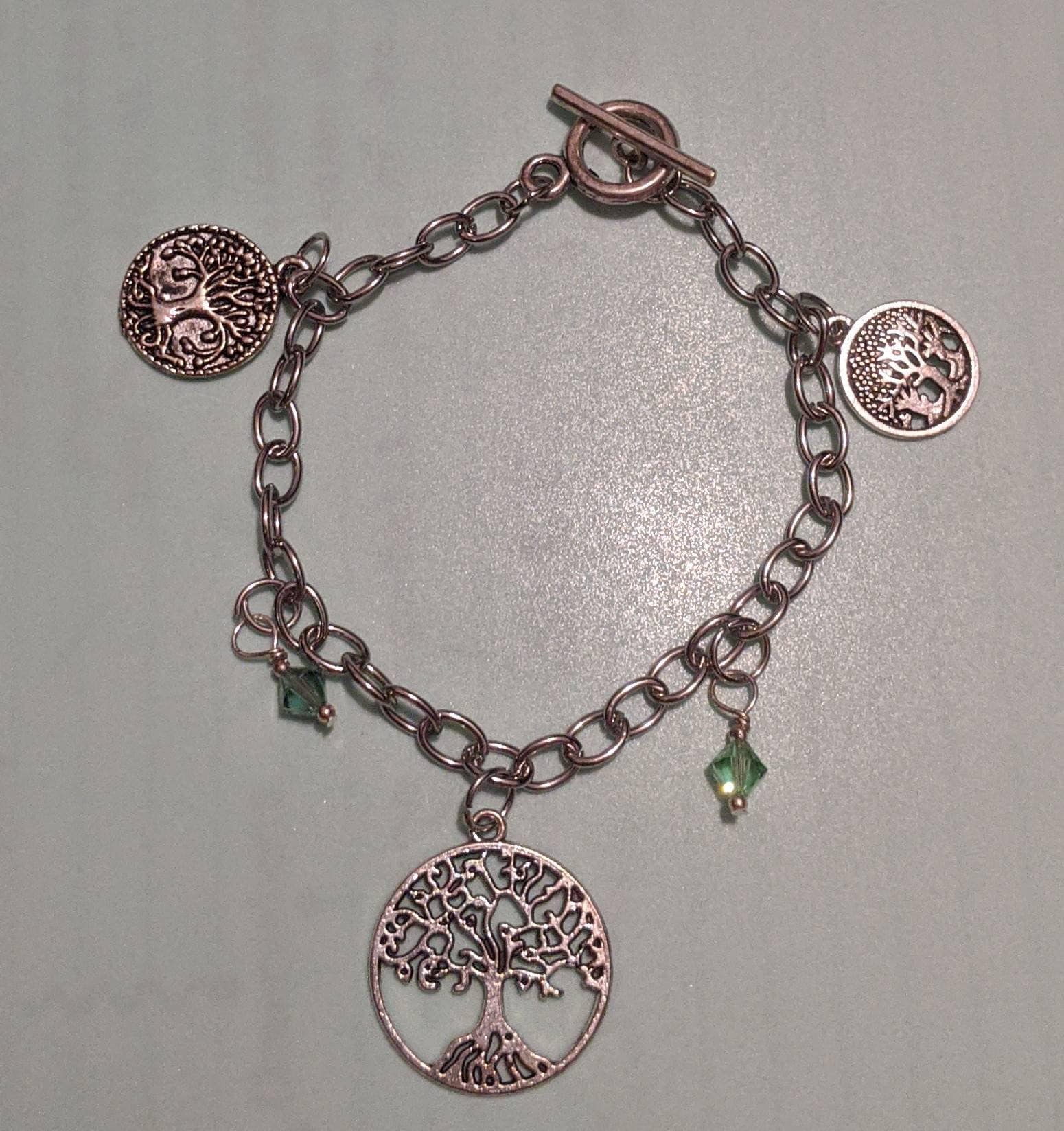 Women's Tree Charm Bracelet With Swarvoski Crystals - Etsy