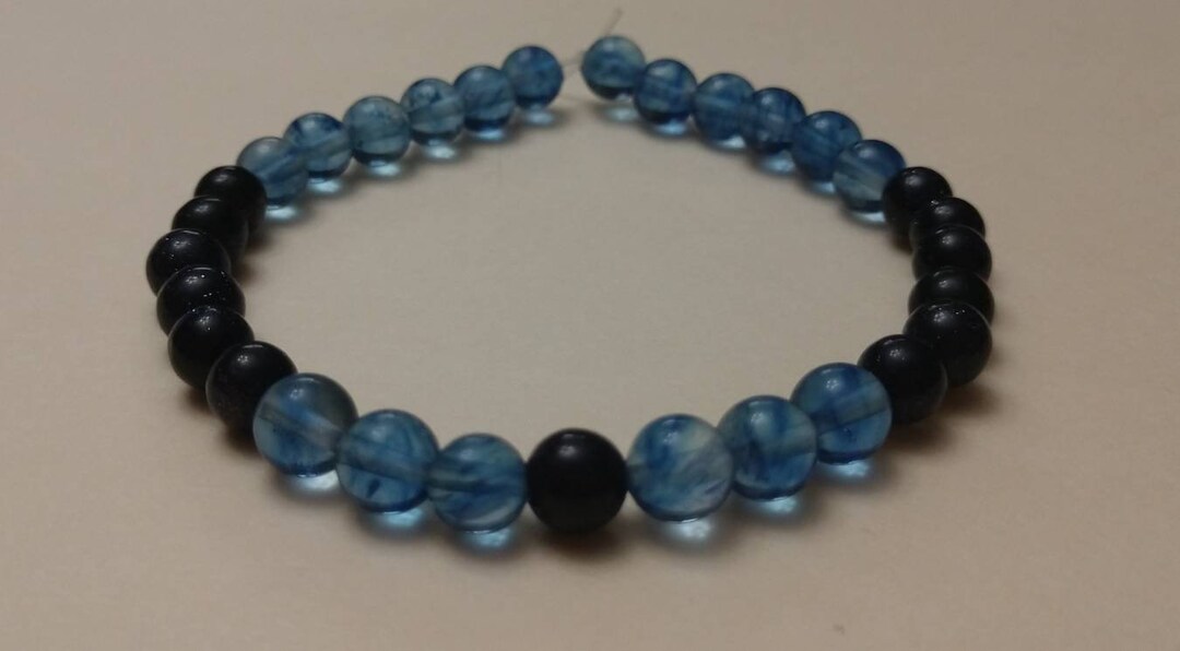 Women's Blueberry Quartz & Blue Goldstone 6mm Beaded - Etsy
