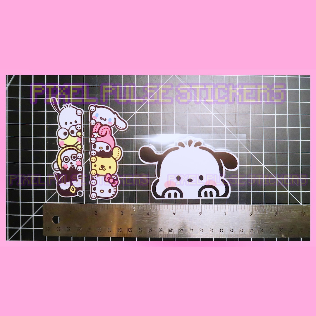 Sanrio Pochacco Stickers Waterproof Vinyl Glossy Decals | for Car, Desk ...