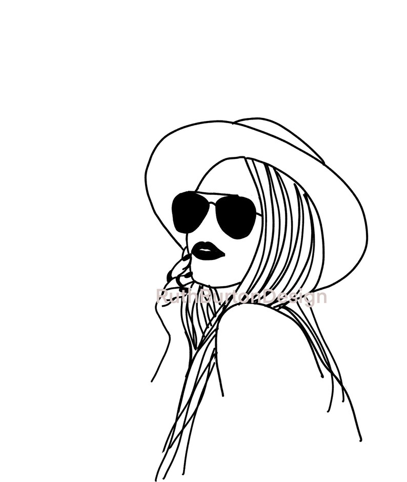 Line drawing SVG file Cricut JPG file | Etsy