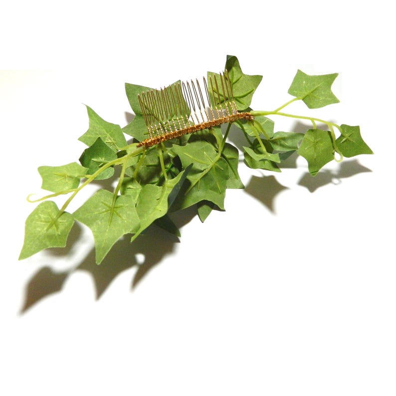 Mini Ivy Hair Comb: Greenery Wedding Fascinator, Fairy Leaf Hair Vine ...