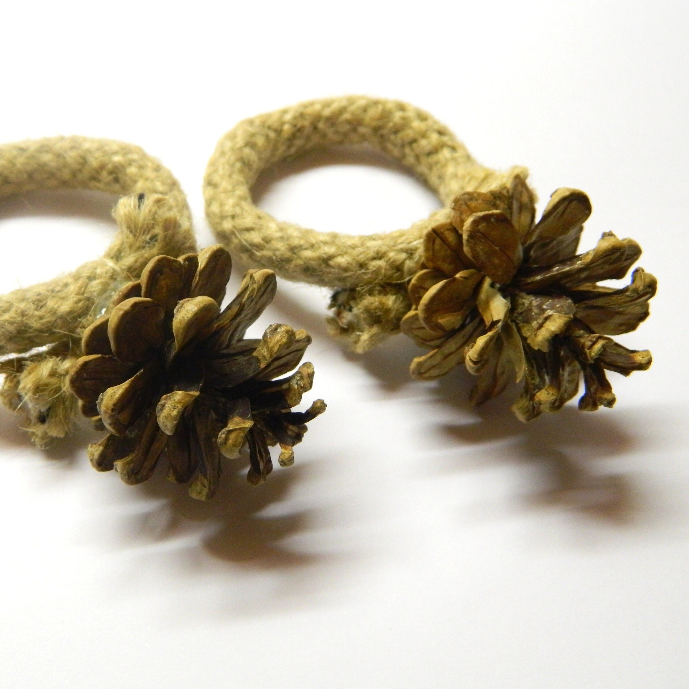 Sunflower Napkin Ring, Greenery Dinner Friendly Lunch Hemp Rope, Engagement Party, Wedding ...