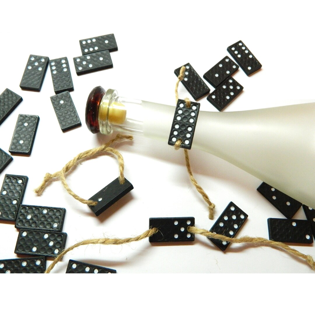 Domino Wooden Napkin Ring, Bottle Table Number, Simple Dominoes Theme ...