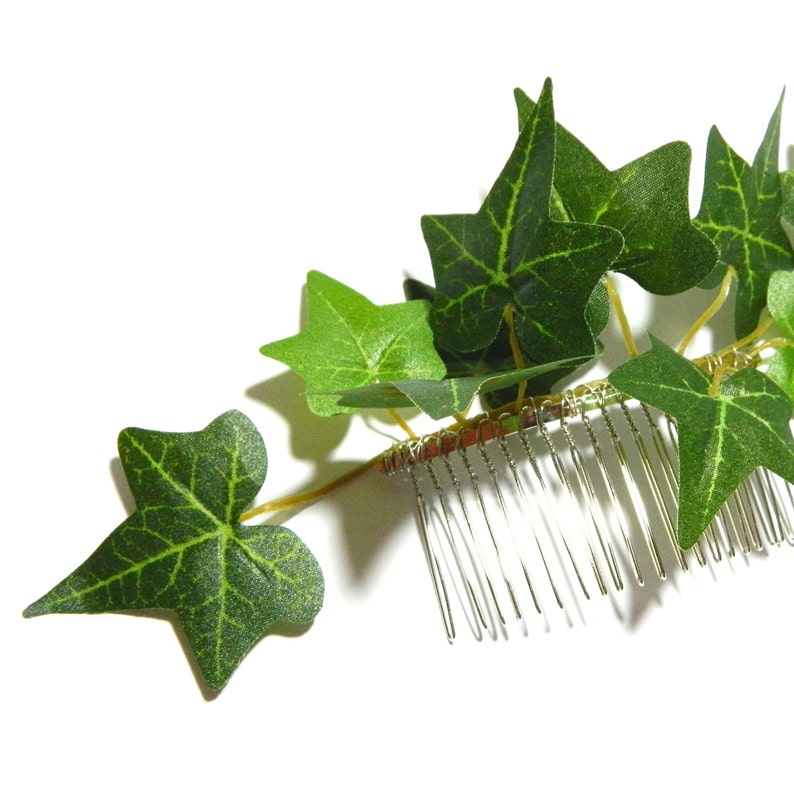 Mini Ivy Hair Comb: Greenery Wedding Fascinator, Fairy Leaf Hair Vine ...