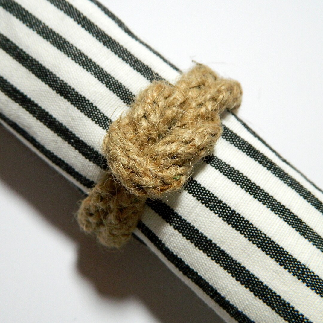 Macramé Reef Knot Napkin Rings Infinity Nautical Table Setting Beach ...