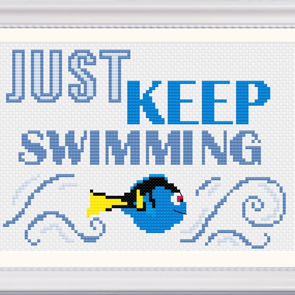 Swimming Cross Stitch Pattern - Etsy