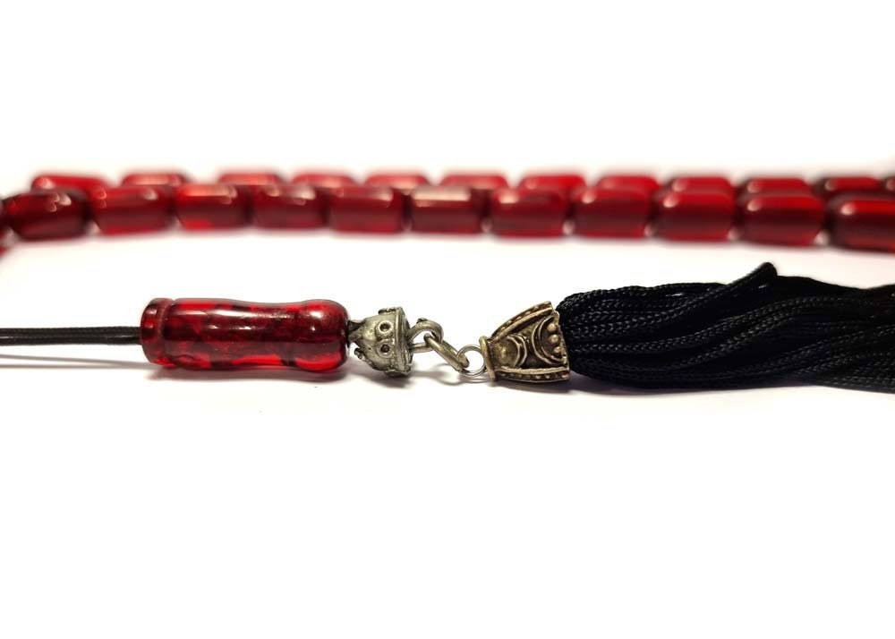 Collectible Komboloi, Vintage Red Mastic Worry Beads - Etsy