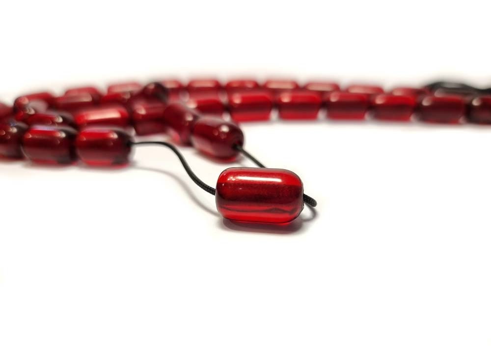 Collectible Komboloi, Vintage Red Mastic Worry Beads - Etsy