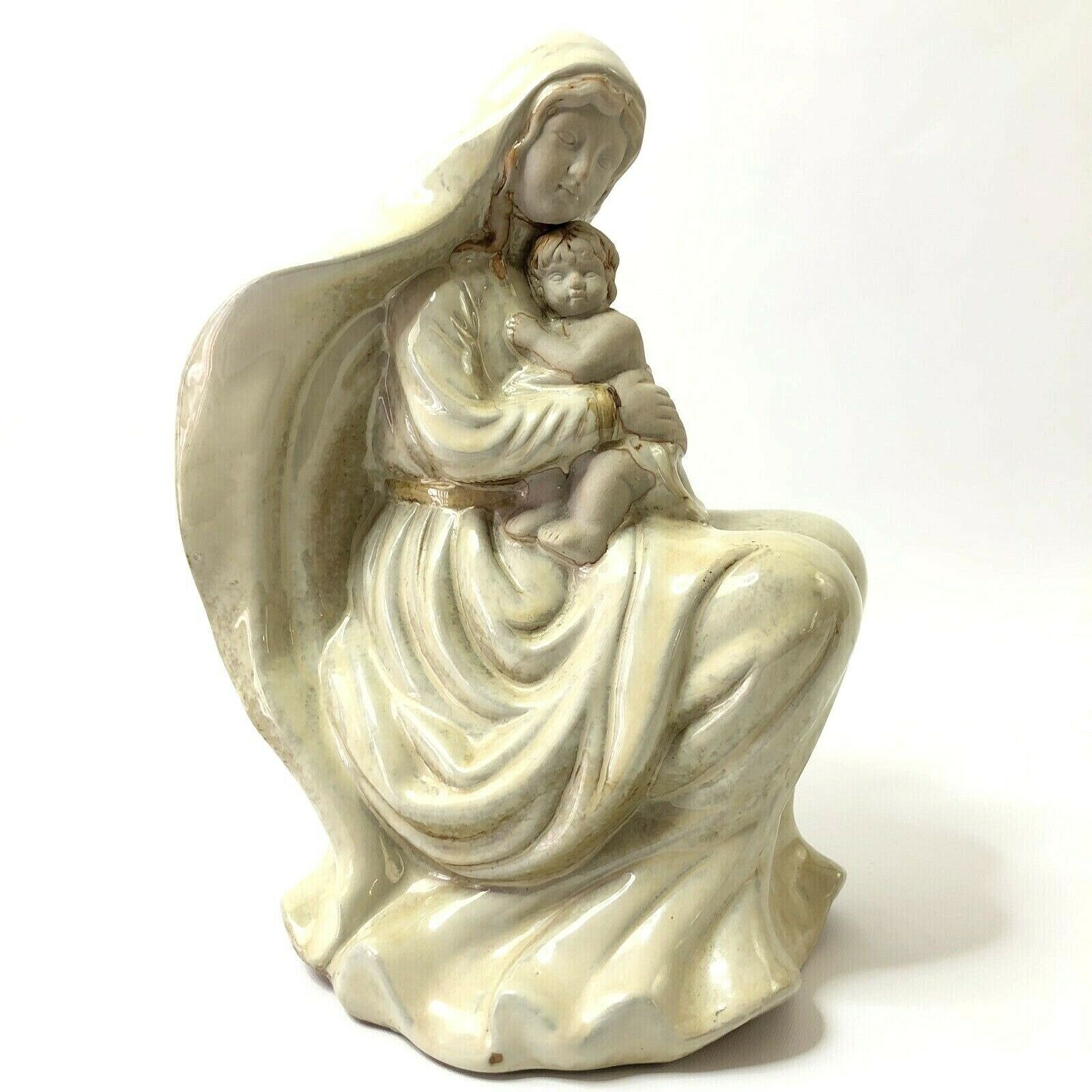 Virgin Mary Holding Baby Jesus 14 Tall Statue Figurine - Etsy